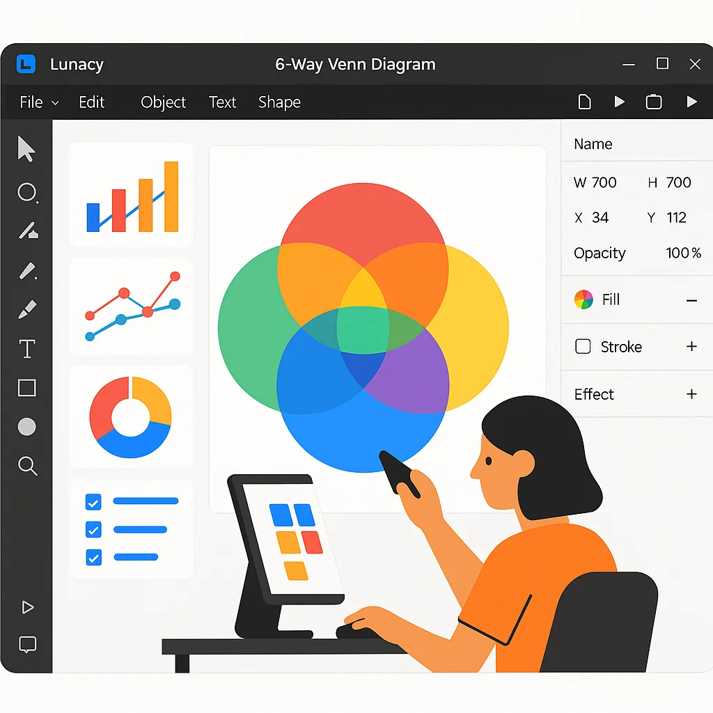 6 Way Venn Diagram | Create Complex Venn Diagrams with Lunacy