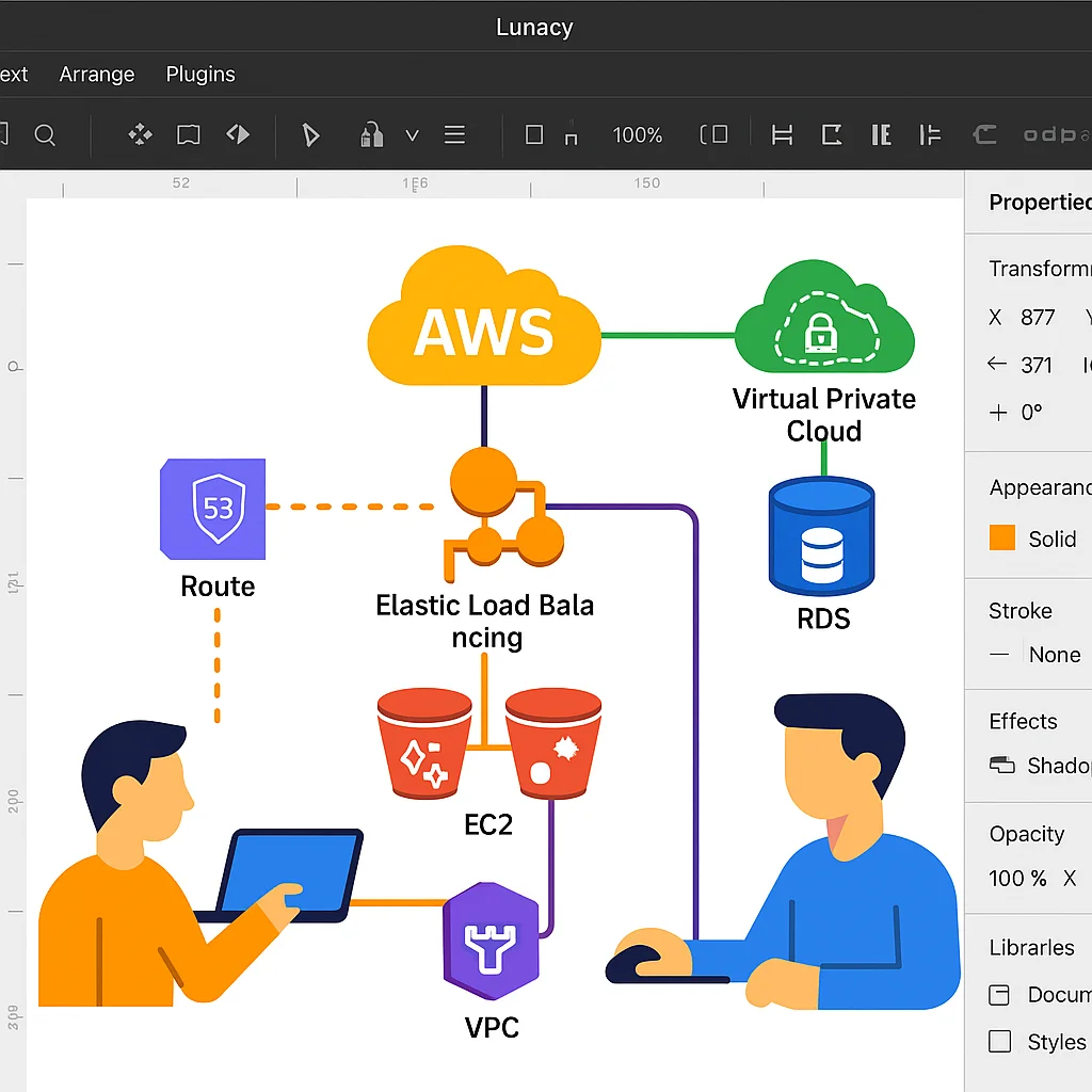 AWS Architecture Diagram Tool | Create Cloud Diagrams with Lunacy
