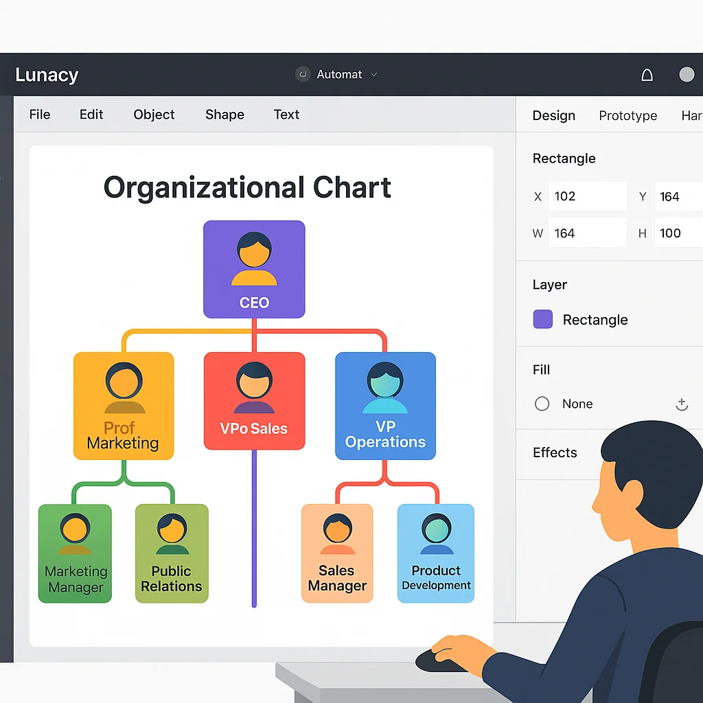 Create Org Chart | Free Organizational Chart Software | Lunacy