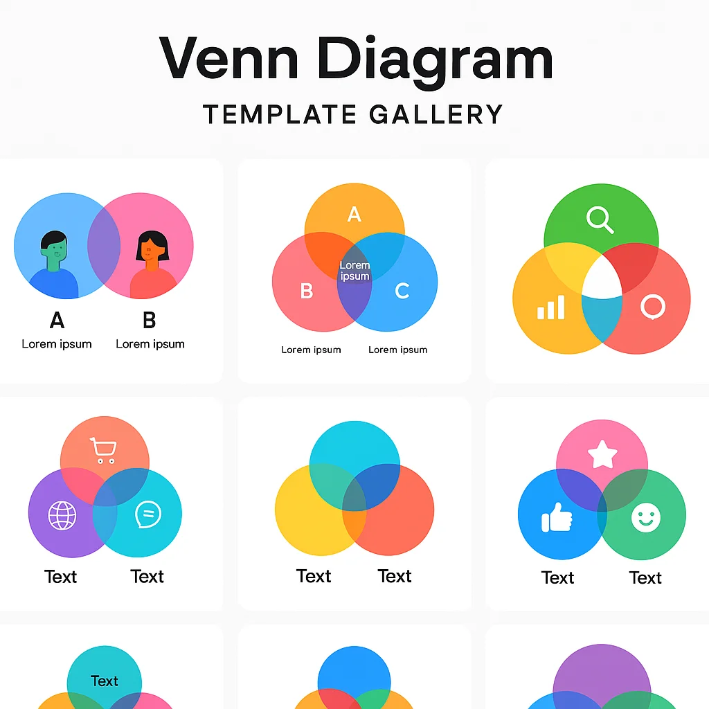 Editable Venn Diagram | Create Free Fillable Venn Diagrams with Lunacy