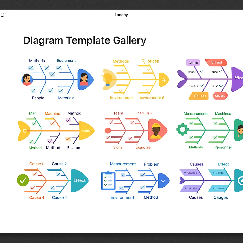 Ishikawa Fishbone Diagram | Create Cause and Effect Analysis with Lunacy
