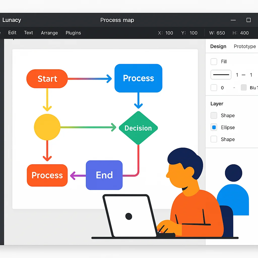 Process Map Creator | Design Process Maps with Lunacy's Free Software