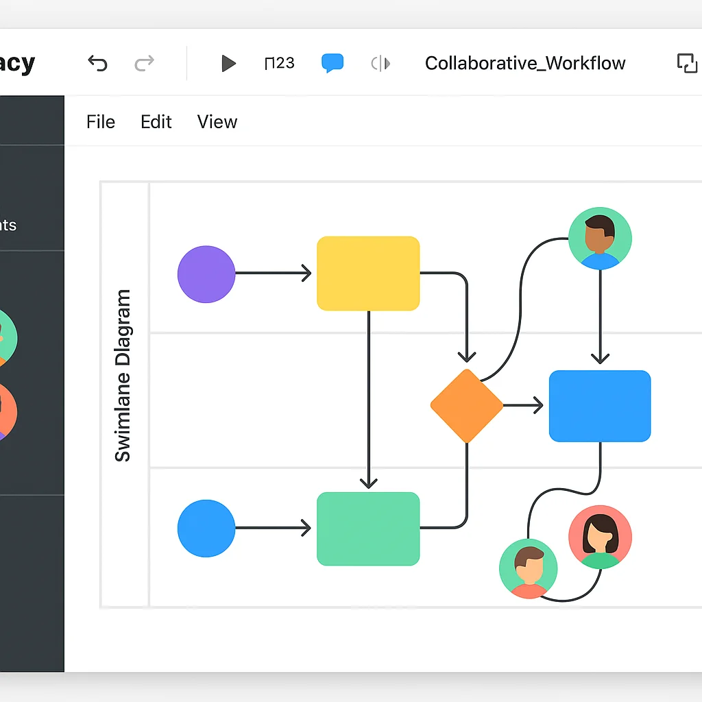 Swim Lane Diagram | Create Professional Process Flows with Lunacy