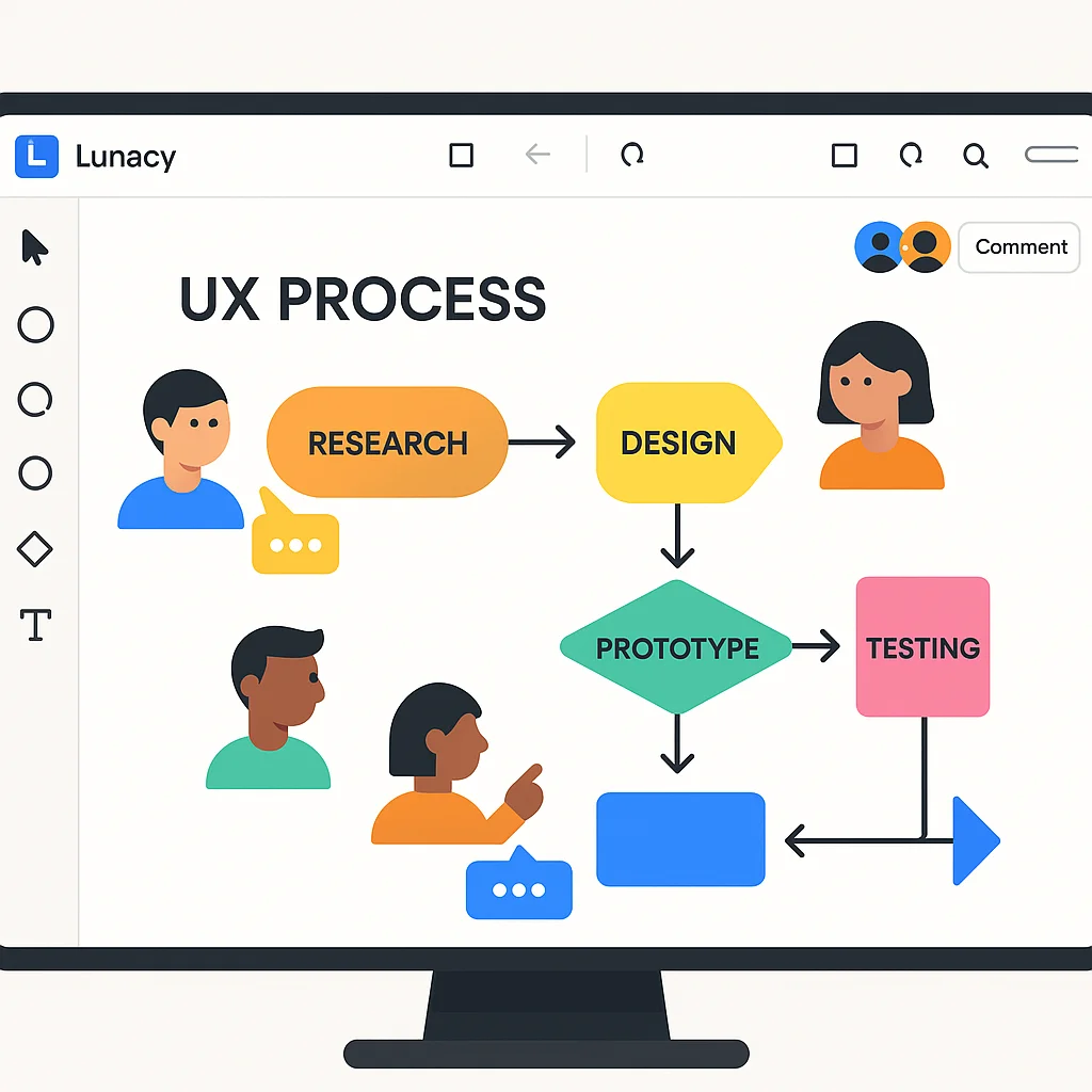 UX Process Map | Create Effective UX Design Project Process Maps with Lunacy
