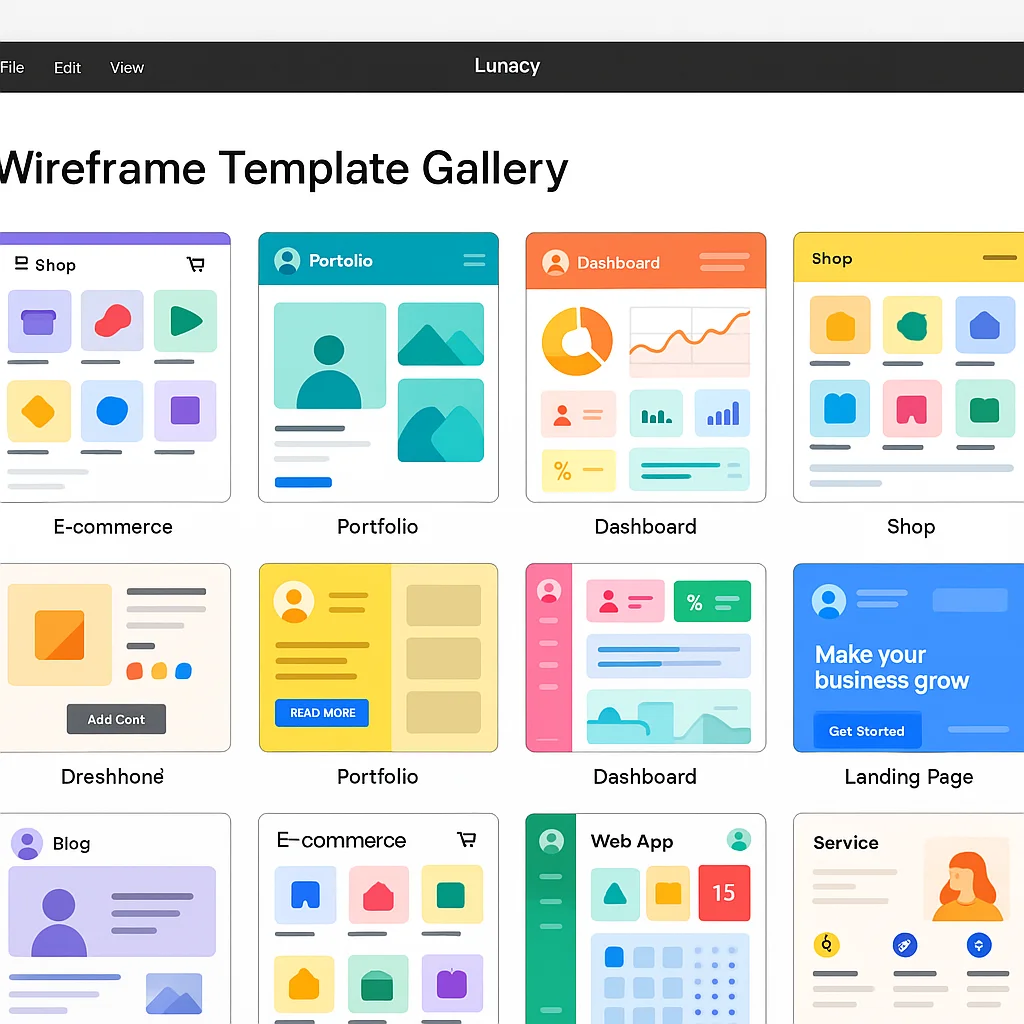 Free Website Wireframe Builder | Create Wireframes with Lunacy