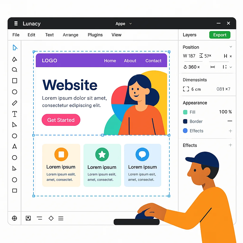 Wireframe Design Tool | Create UI Wireframes with Lunacy