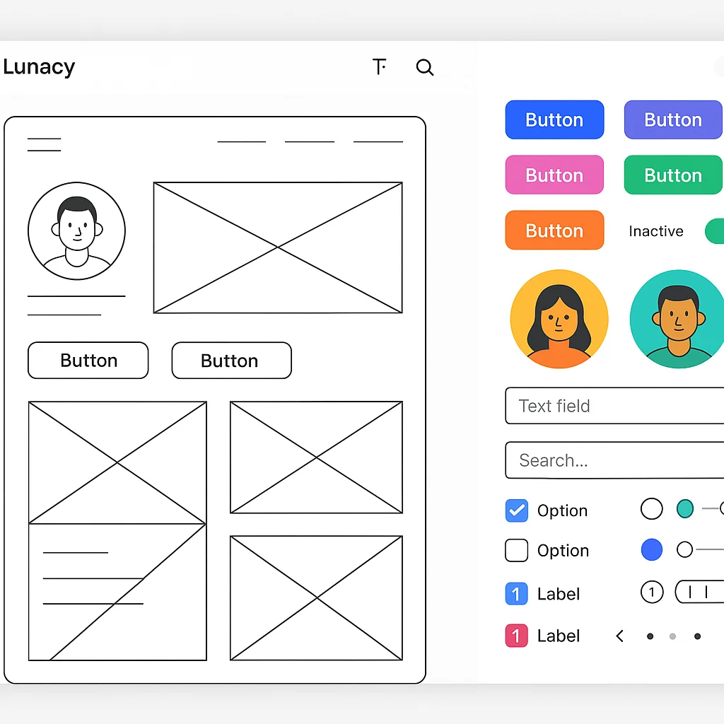 Wireframe Design Tool | Create UI Wireframes with Lunacy